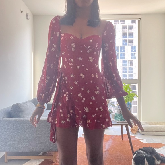 Reformation | Dresses | Reformation Red Mini Dress | Poshmark